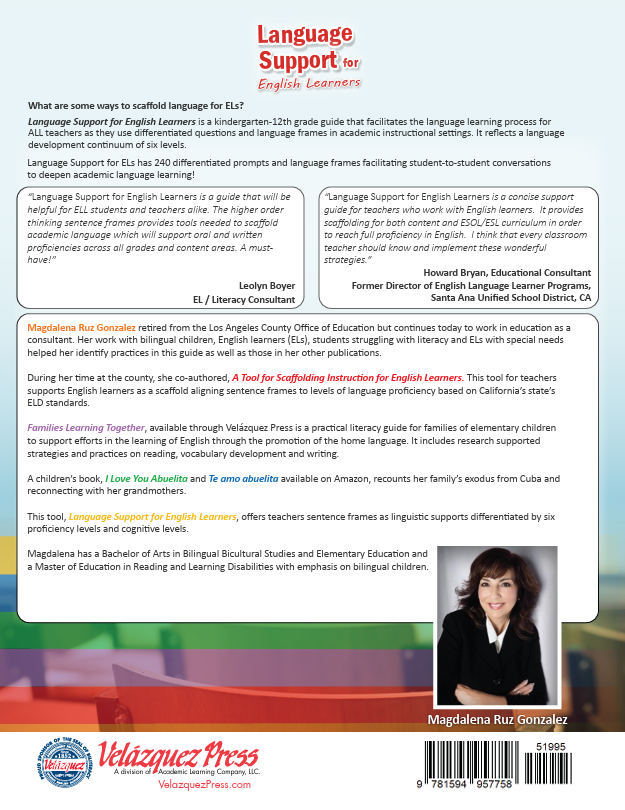 Language Support for English Learners – Velázquez Press | Biliteracy